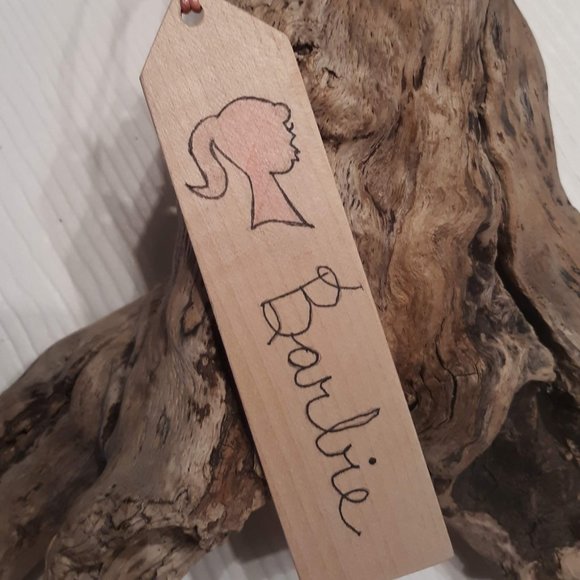Thriftyposh910 | Office | Hand Drawn Barbie Thin Wood Bookmark With ...